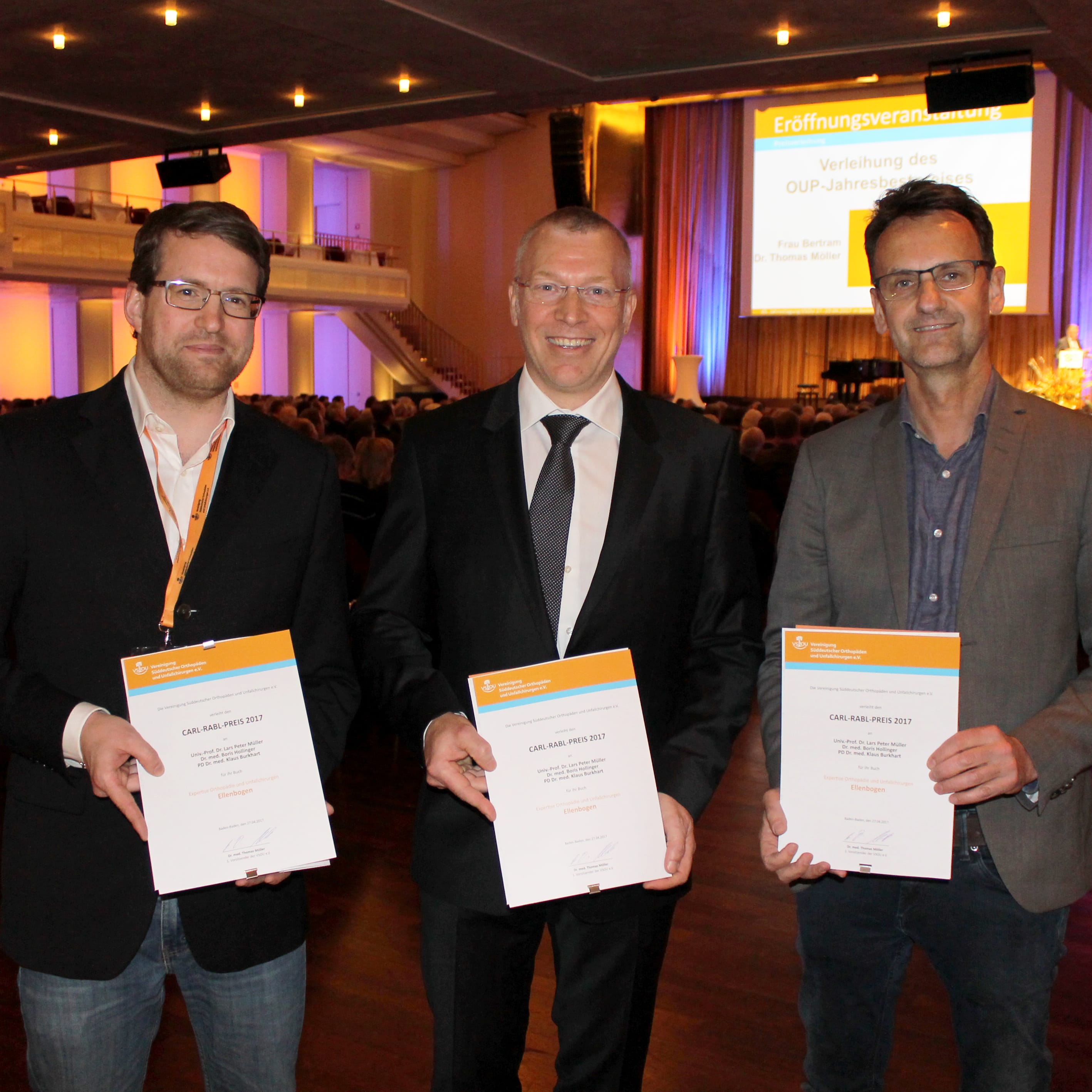 Ellenbogenspezialisten erhalten Carl-Rabl Preis - ARCUS Kliniken